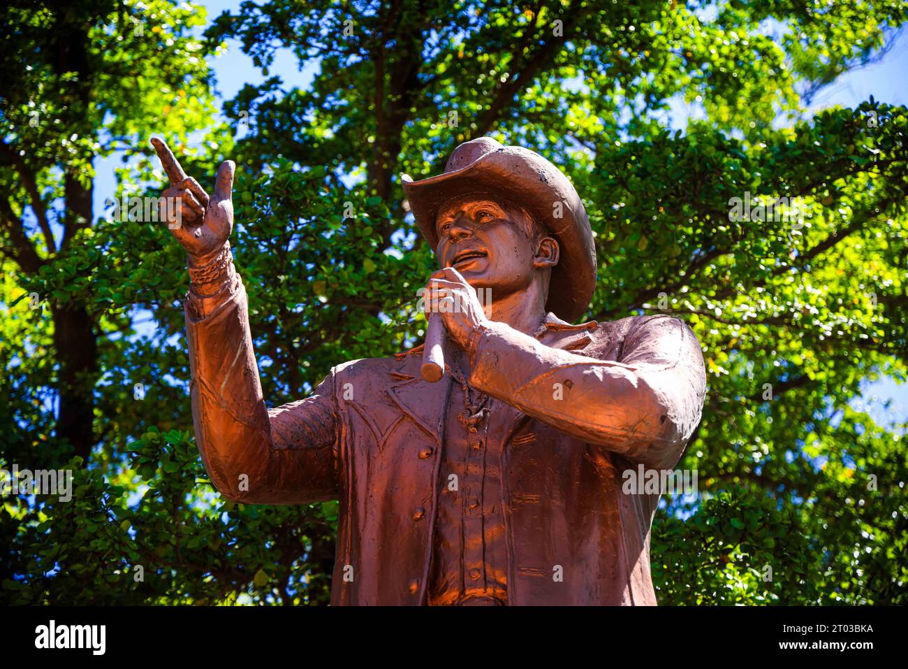 Monument to Valentin Elizalde, singer of Sinaloan Band music or ...