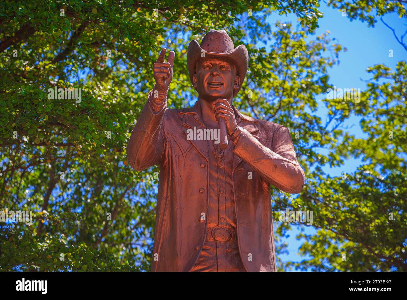 Monument to Valentin Elizalde, singer of Sinaloan Band music or ...