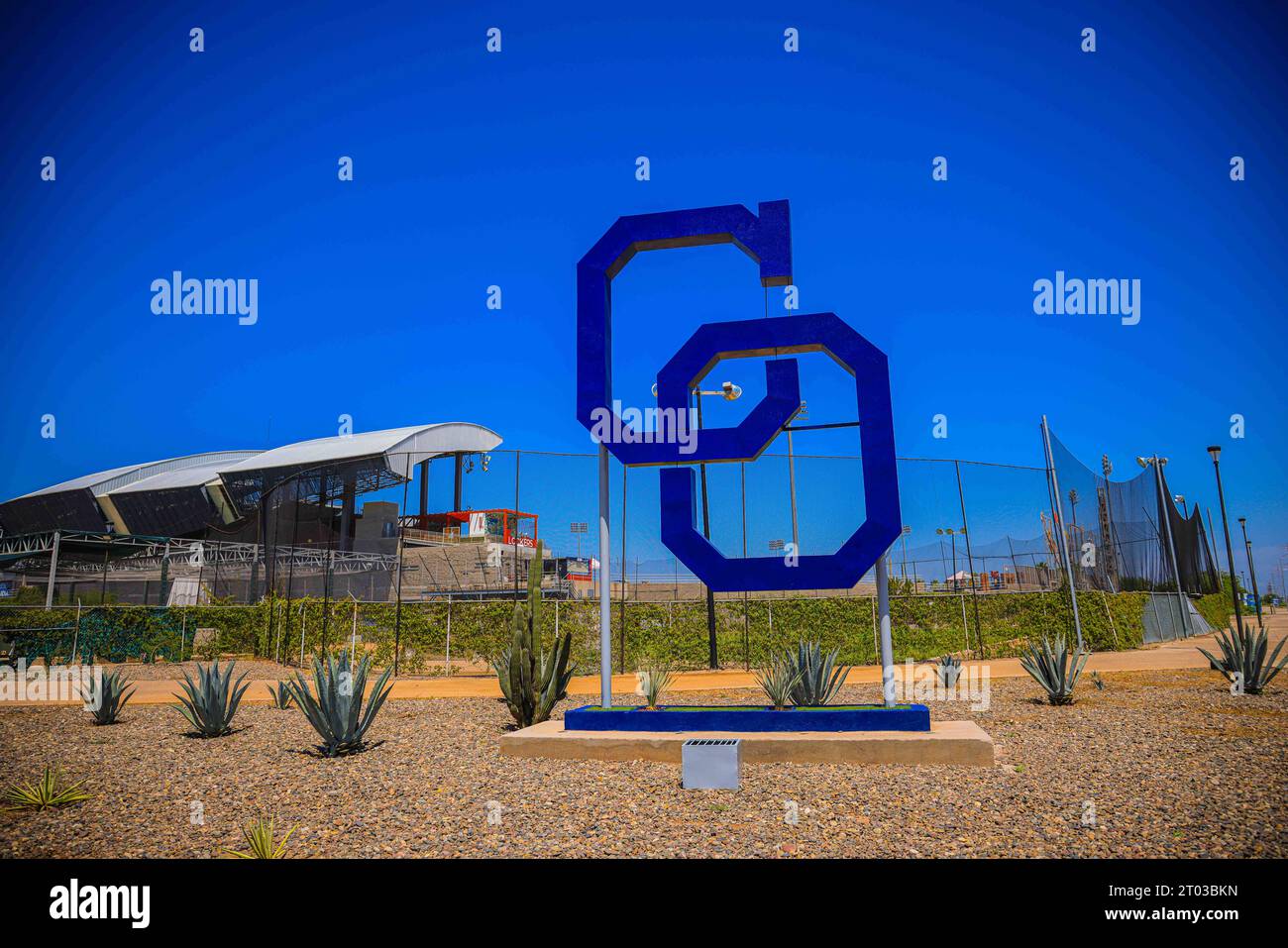 Monumental letters CO Ciudad Obregon in Sonora Mexico outside the ...