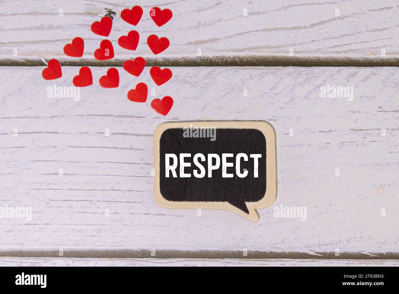 Respect text on notepad, concept background Stock Photo - Alamy