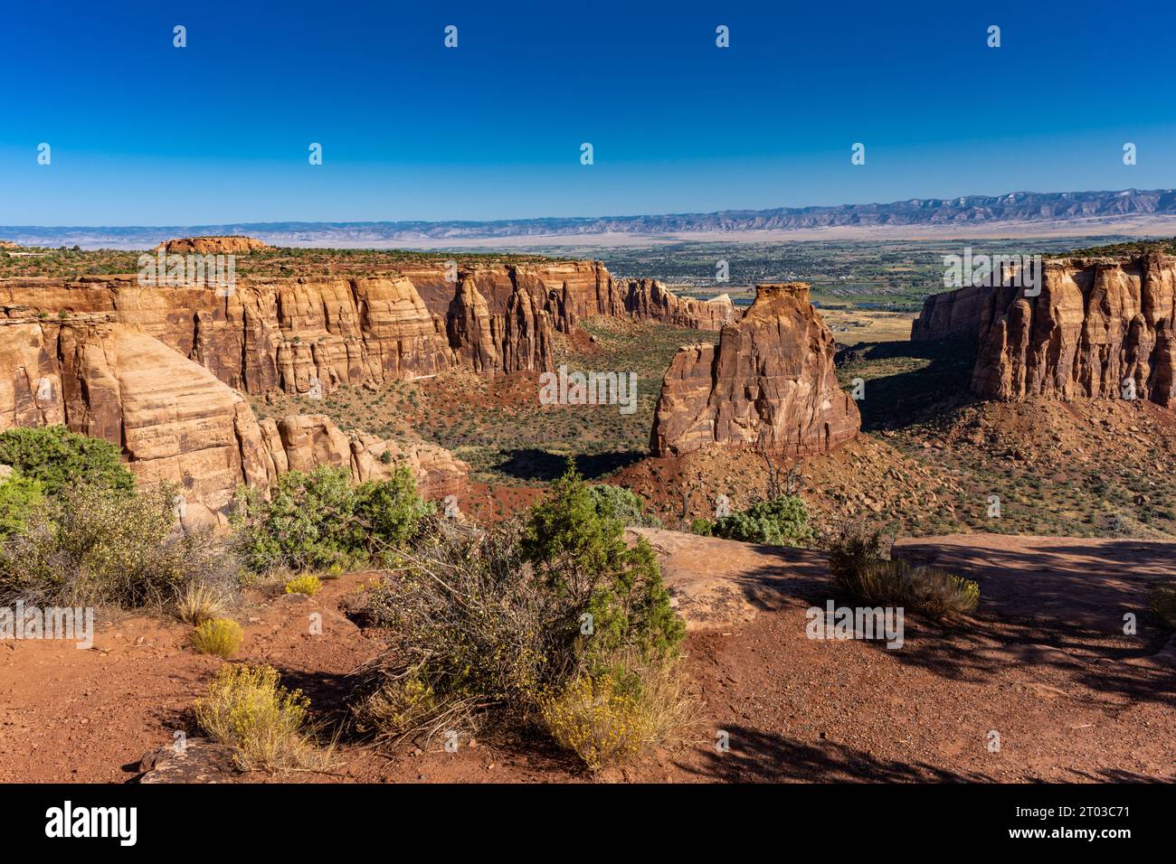 Monumnetas and Canyons as viewed off of Rim Rock Drive in Colorado ...