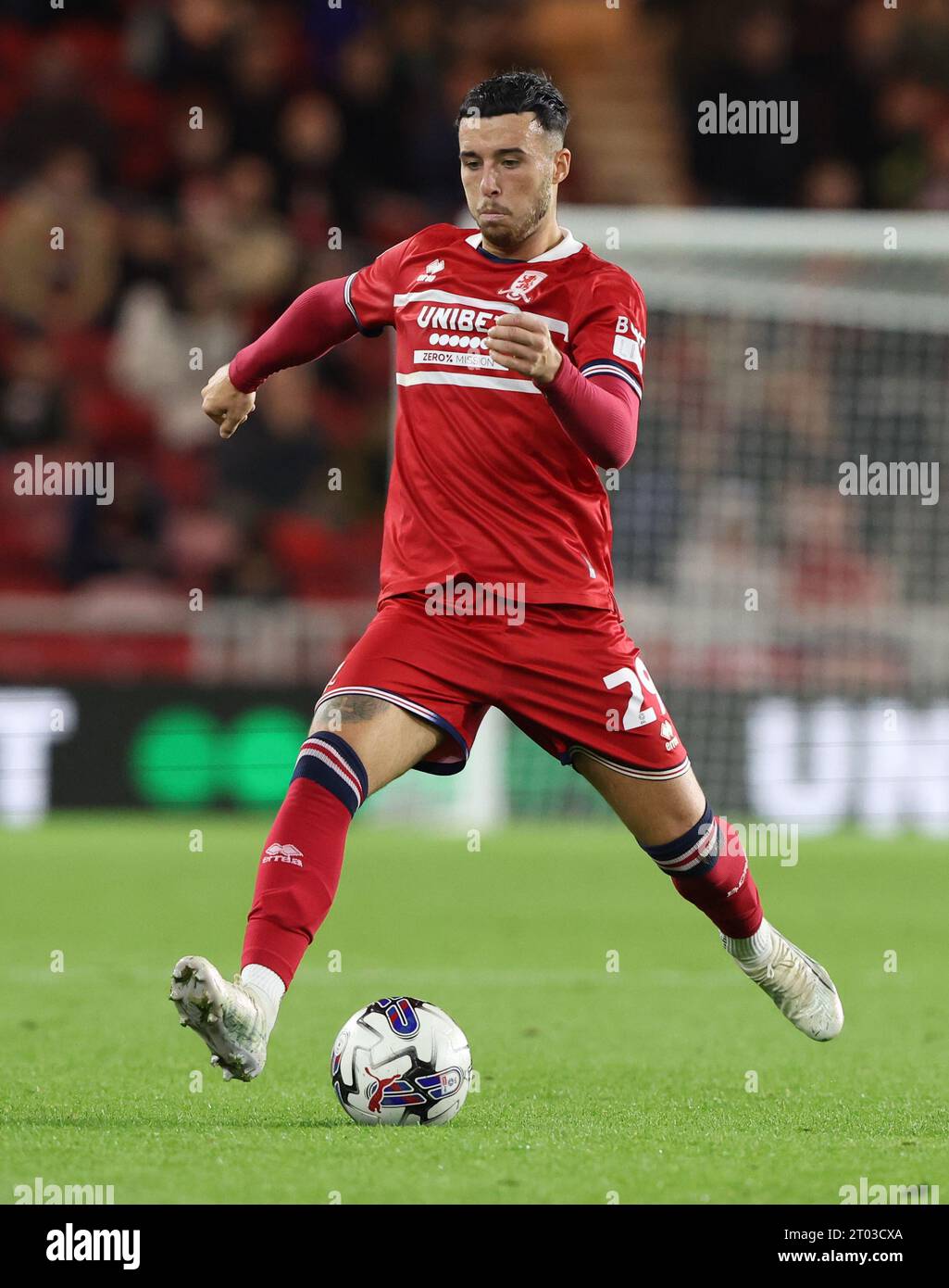 Sam Greenwood of Middlesbrough in action during the Sky Bet ...