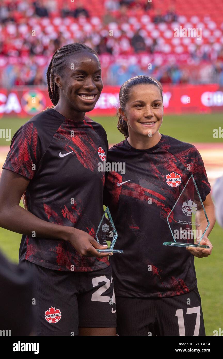 Toronto, ON, Canada - September 26, 2023: Simi Awujo #22 and Jessie ...