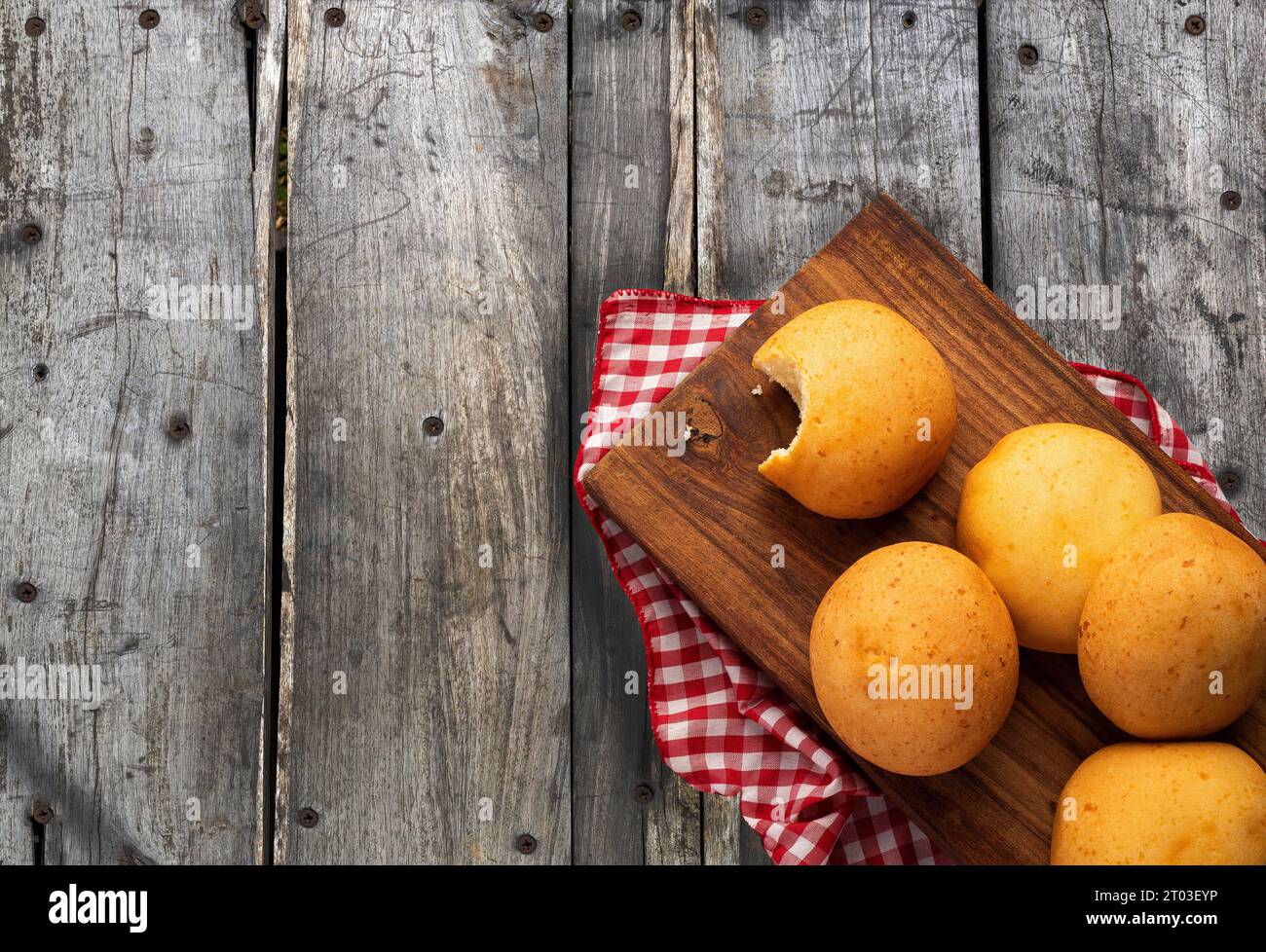 Baked almojabanas for breakfast - Typical Colombian food Stock Photo ...