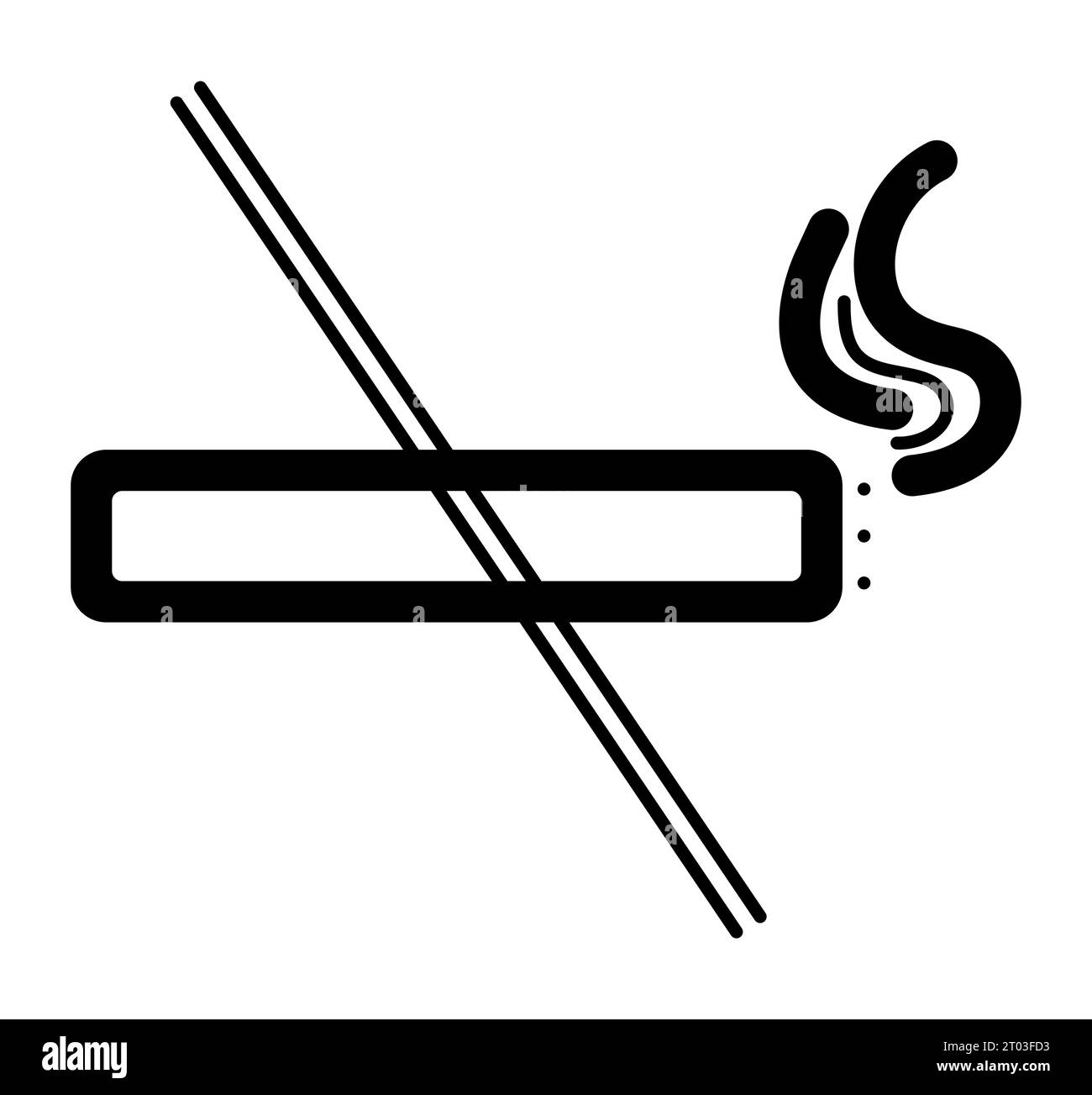 No smoking sign, vector black line icon Stock Vector Image & Art - Alamy