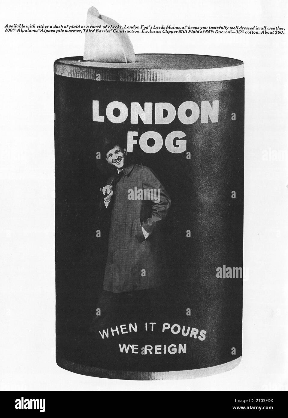 London Fog advert, 1965 Stock Photo - Alamy