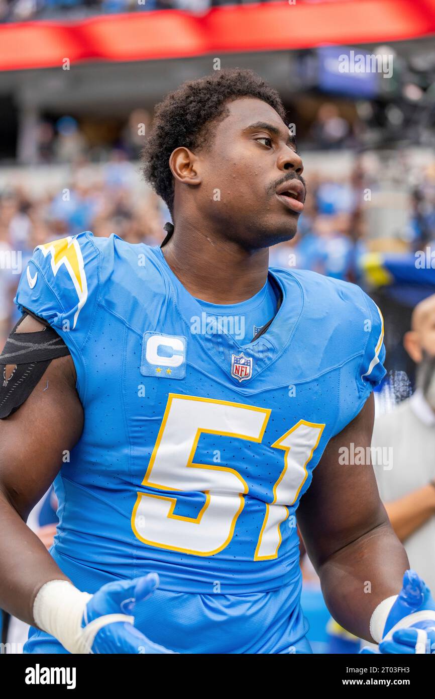 Los Angeles Chargers defensive lineman Sebastian Joseph-Day (51) stands ...