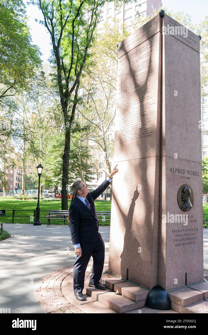 New York, USA. 03rd Oct, 2023. Philip H. Dybvig, who won Nobel Prize in ...