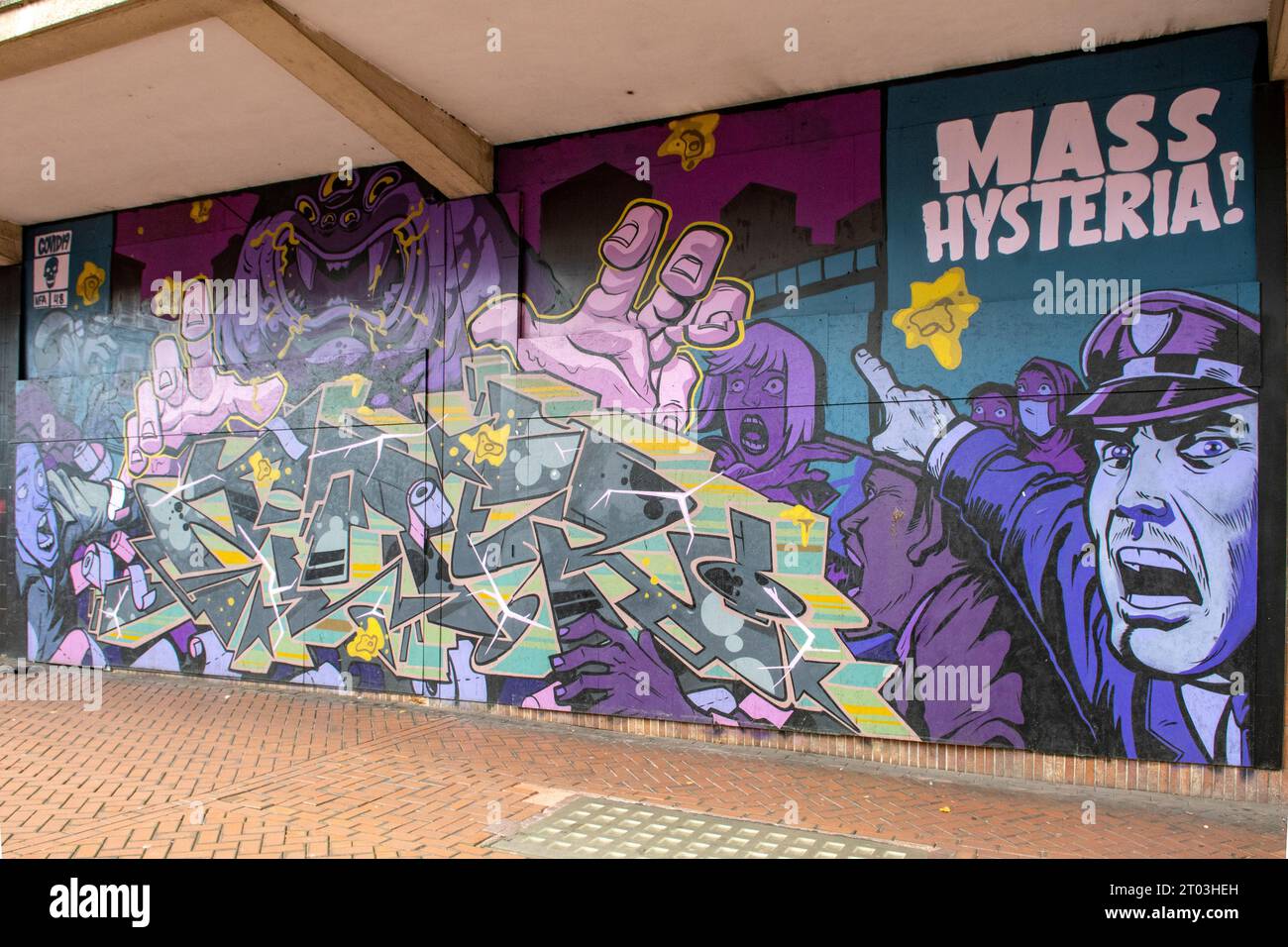 Street Art by Gent 48 on Smallbrook Queensway, Birmingham, Warwickshire ...