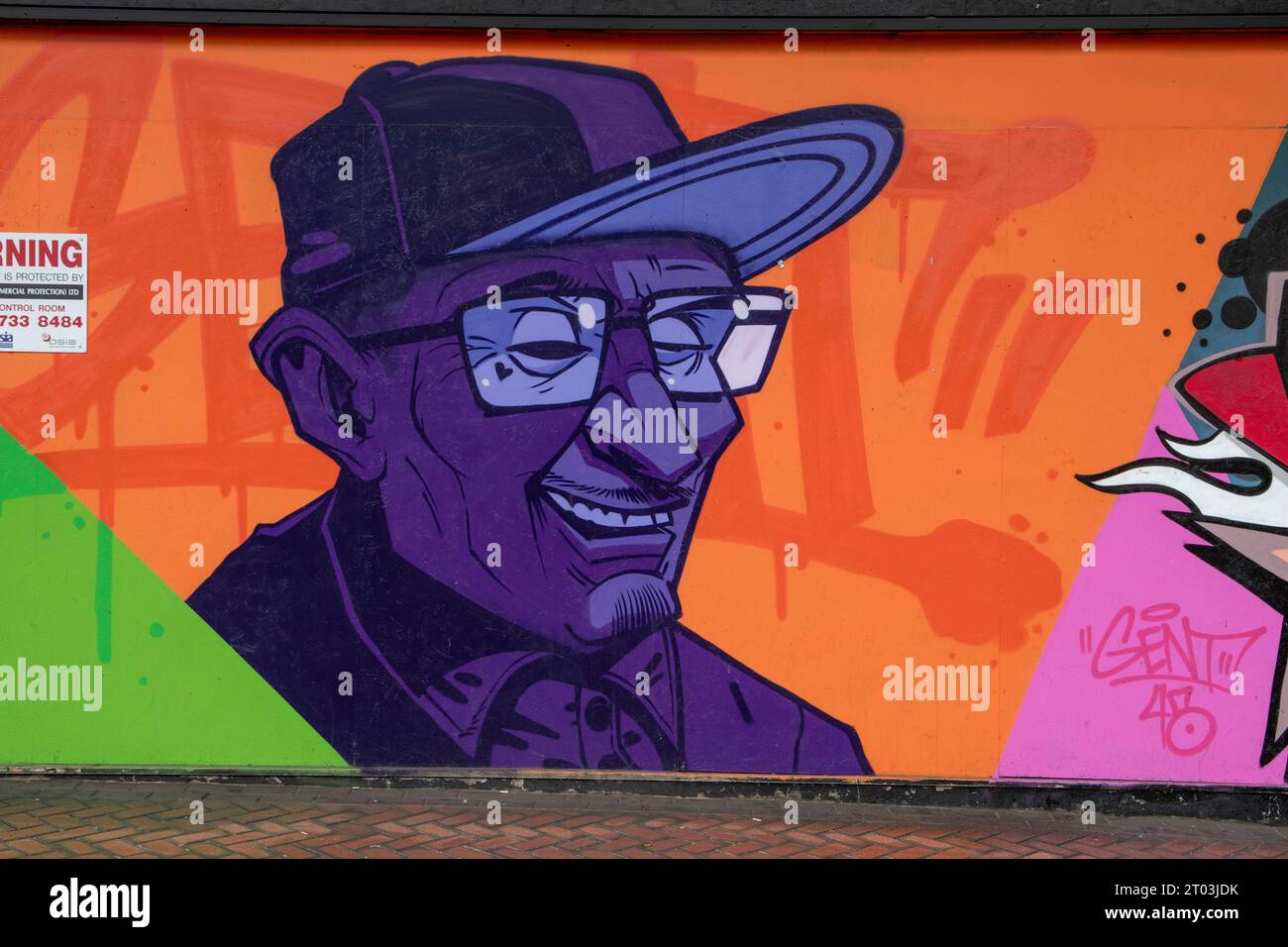 Street Art by Gent 48 on Smallbrook Queensway, Birmingham, Warwickshire ...