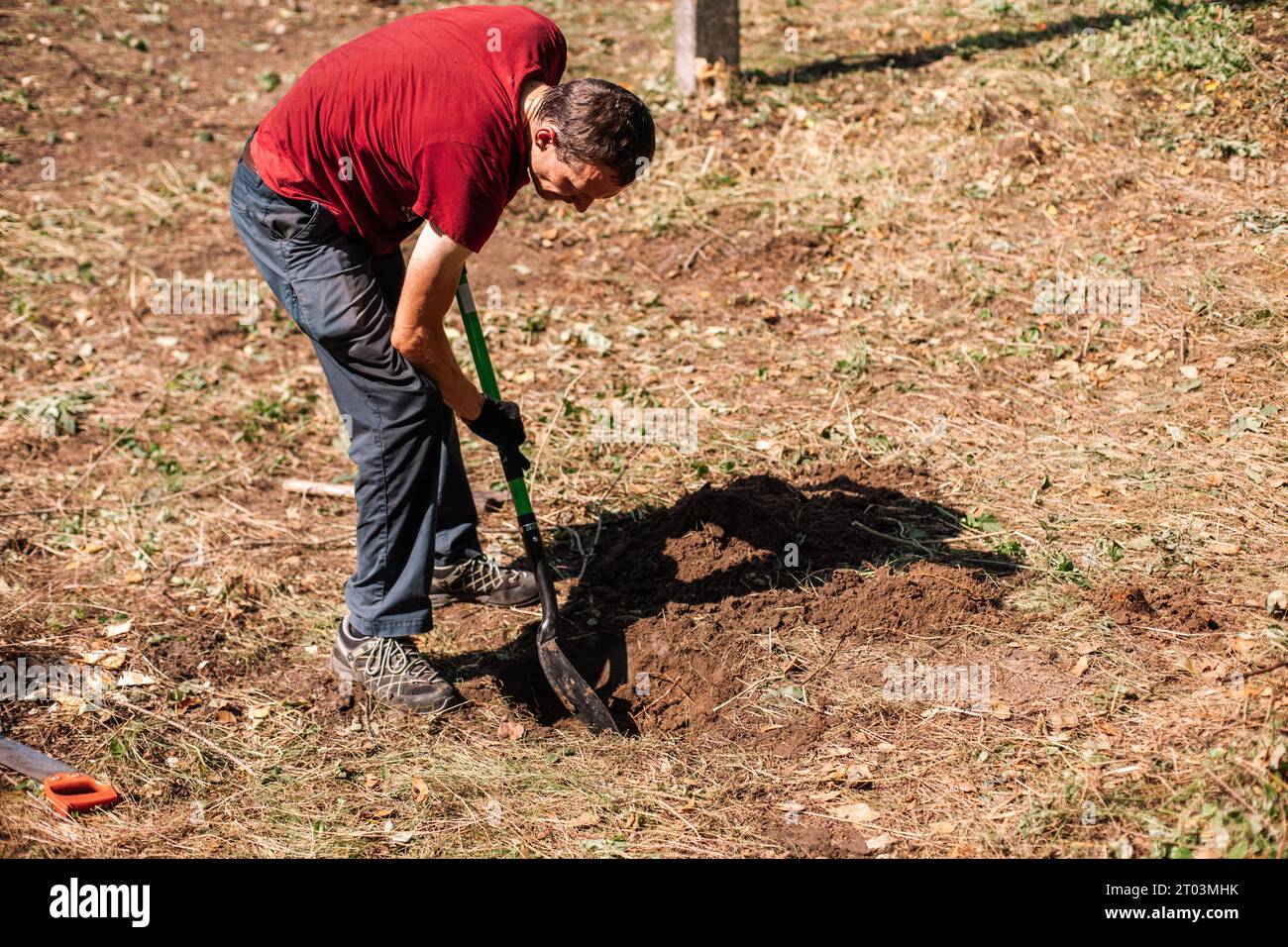 Farmer digging a hole hi-res stock photography and images - Alamy