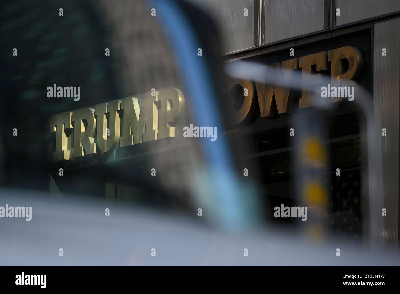 New York, USA. 03rd Oct, 2023. A general view of the sign and exterior ...
