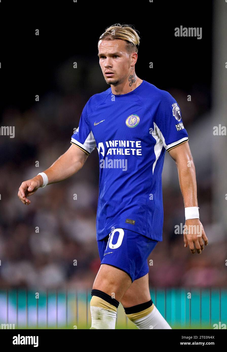 Chelsea’s Mykhaylo Mudryk during the Premier League match at Craven ...