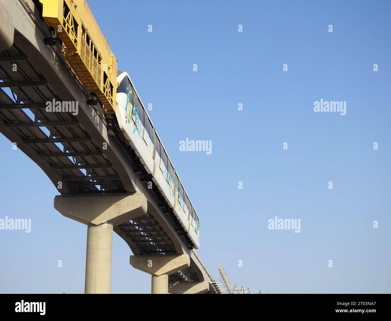 Cairo, Egypt, September 29 2023: installation of Egypt monorail vehicle ...