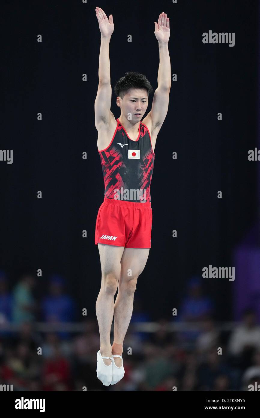 Hangzhou, China. 3rd Oct, 2023. Hiroto Yamada (JPN) Trampoline : Men's Final at Huanglong Sports ...