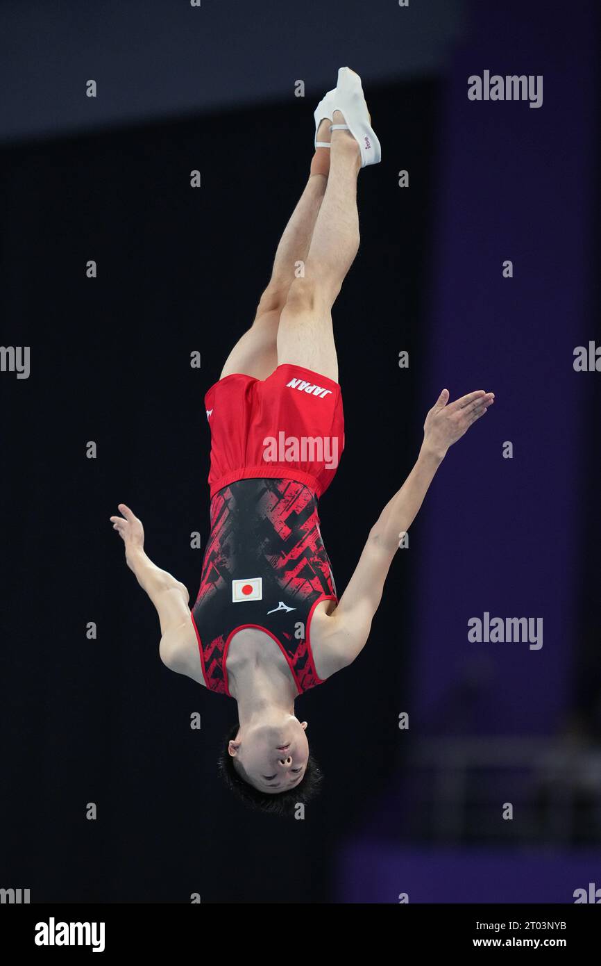 Hangzhou, China. 3rd Oct, 2023. Hiroto Yamada (JPN) Trampoline : Men's Final at Huanglong Sports ...