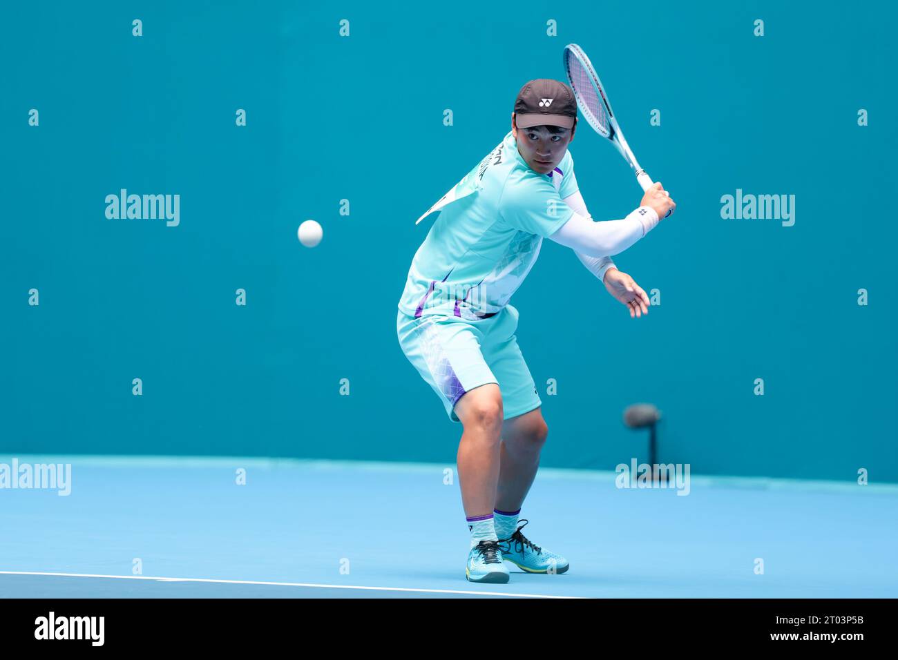 Hangzhou, China. 3rd Oct, 2023. Sora Hirooka (JPN) Soft Tennis : Men's Team Preliminary Round at ...