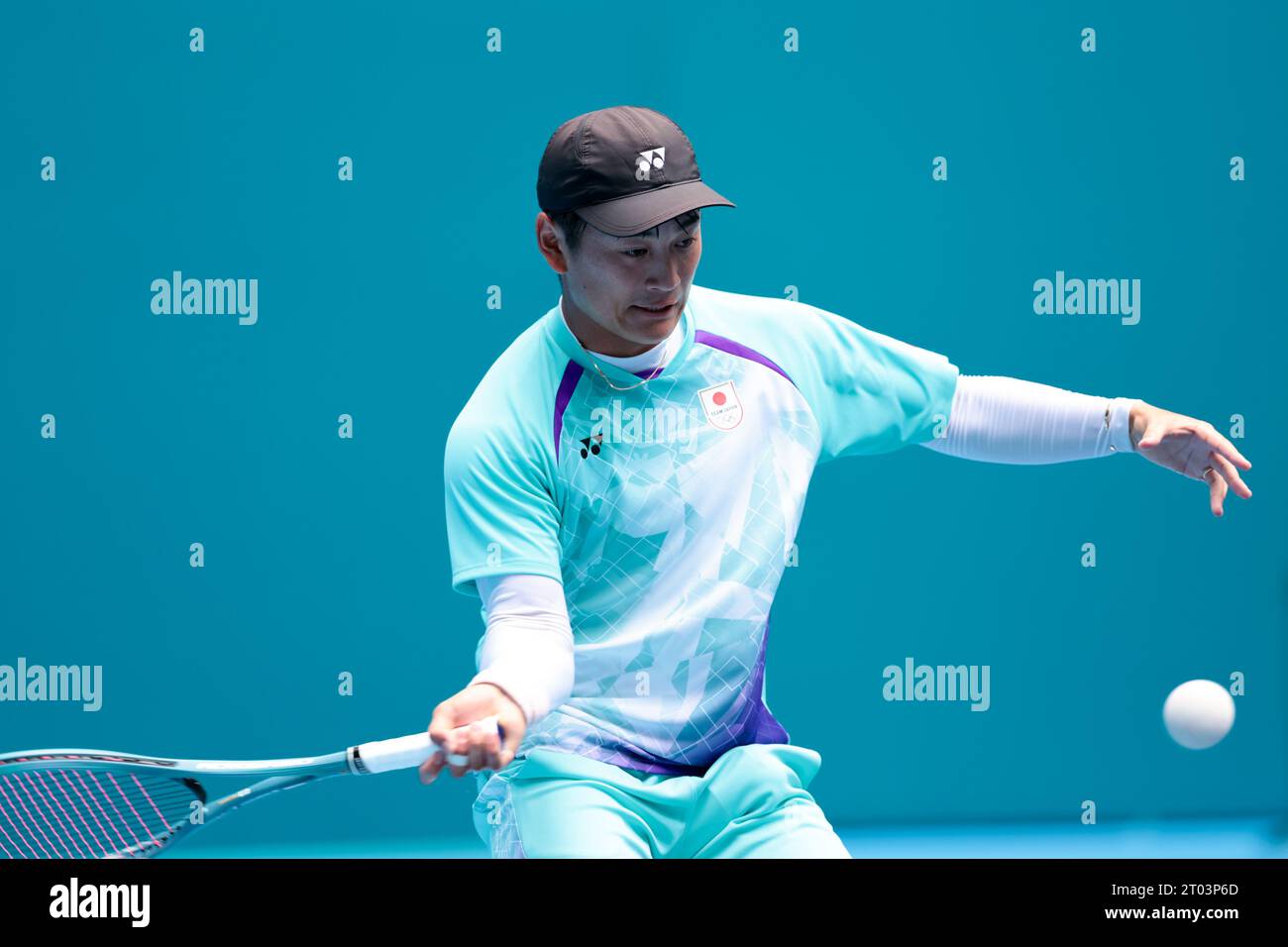 Hangzhou, China. 3rd Oct, 2023. Sora Hirooka (JPN) Soft Tennis : Men's Team Preliminary Round at ...