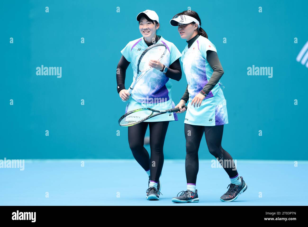 Hangzhou, China. 4th Oct, 2023. Tomomi Shimuta & Haruka Kubo (JPN) Soft Tennis : Women's Team ...
