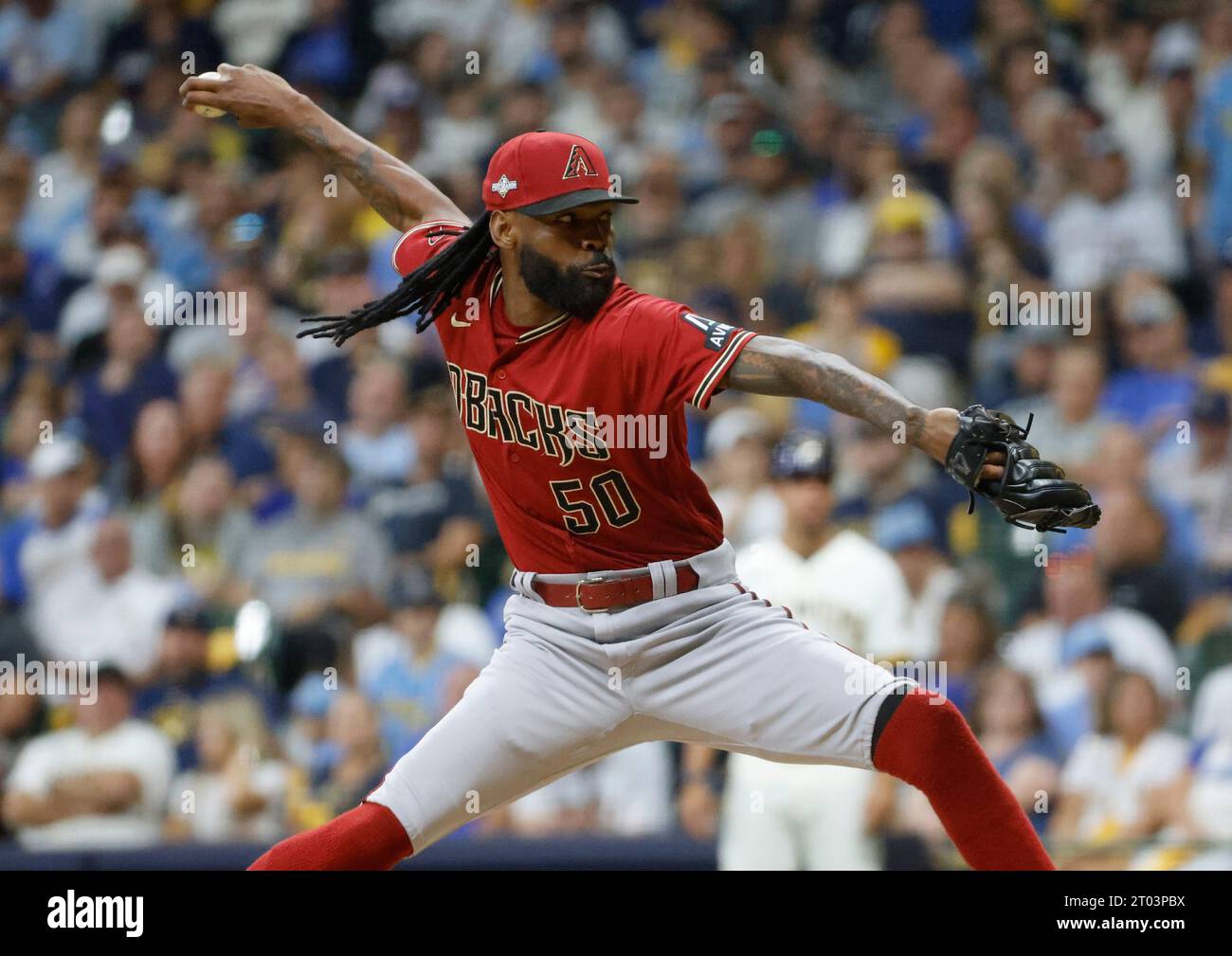 Milwaukee, United States. 03rd Oct, 2023. Arizona Diamondbacks relief ...