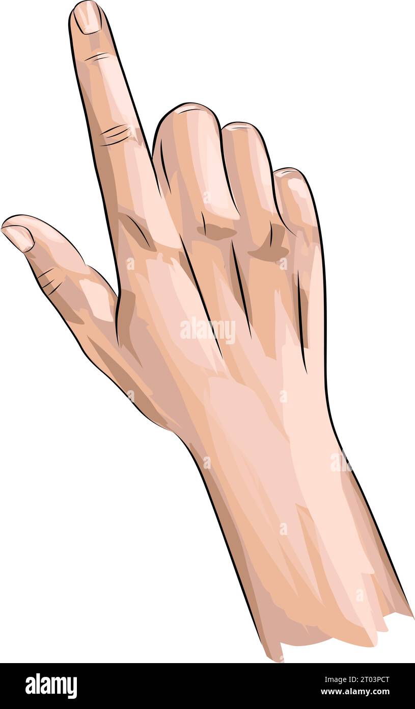 Sketch of hand pointing finger gesture, Forefinger, index finger ... Sketch of hand pointing finger gesture, Forefinger, index finger ...
