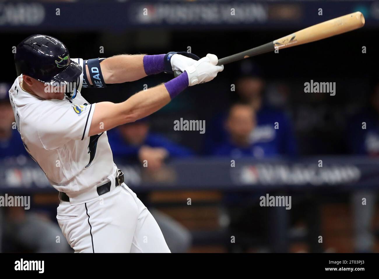 ST. PETERSBURG, FL - OCTOBER 03: Tampa Bay Rays infielder Curtis Mead ...