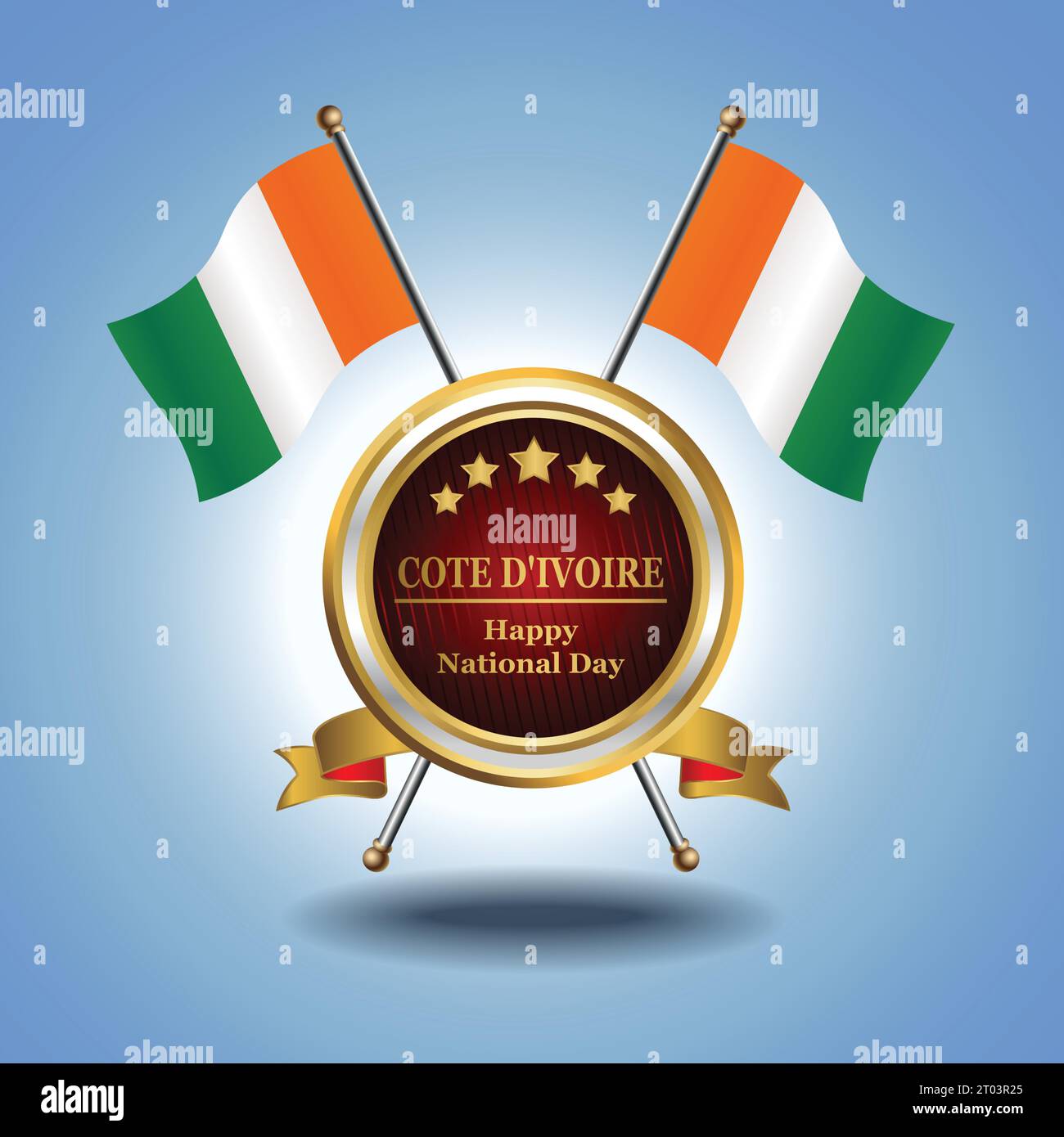 Small National flag of Cote D'Ivoire on Circle With garadasi blue ...