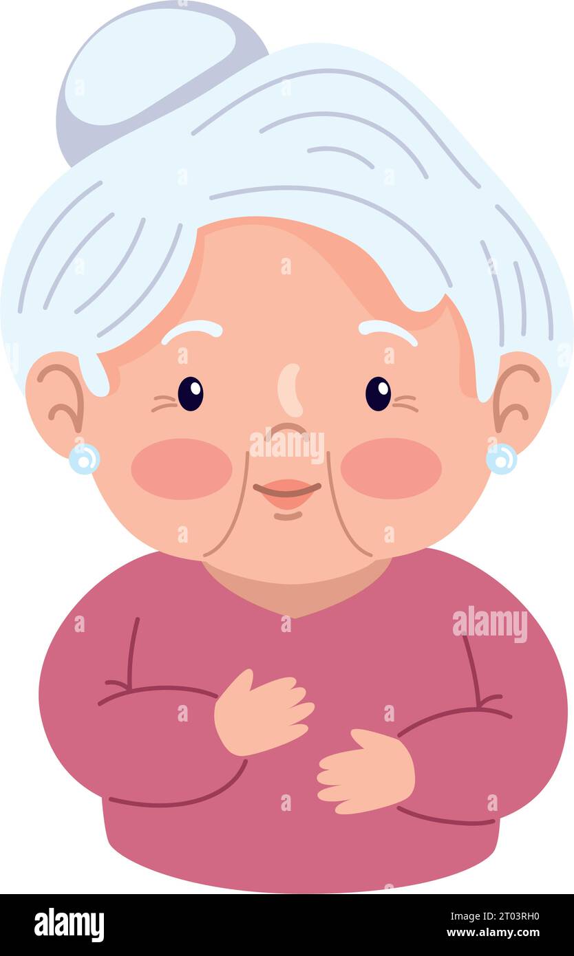 grandma happy cartoon Stock Vector Image & Art - Alamy