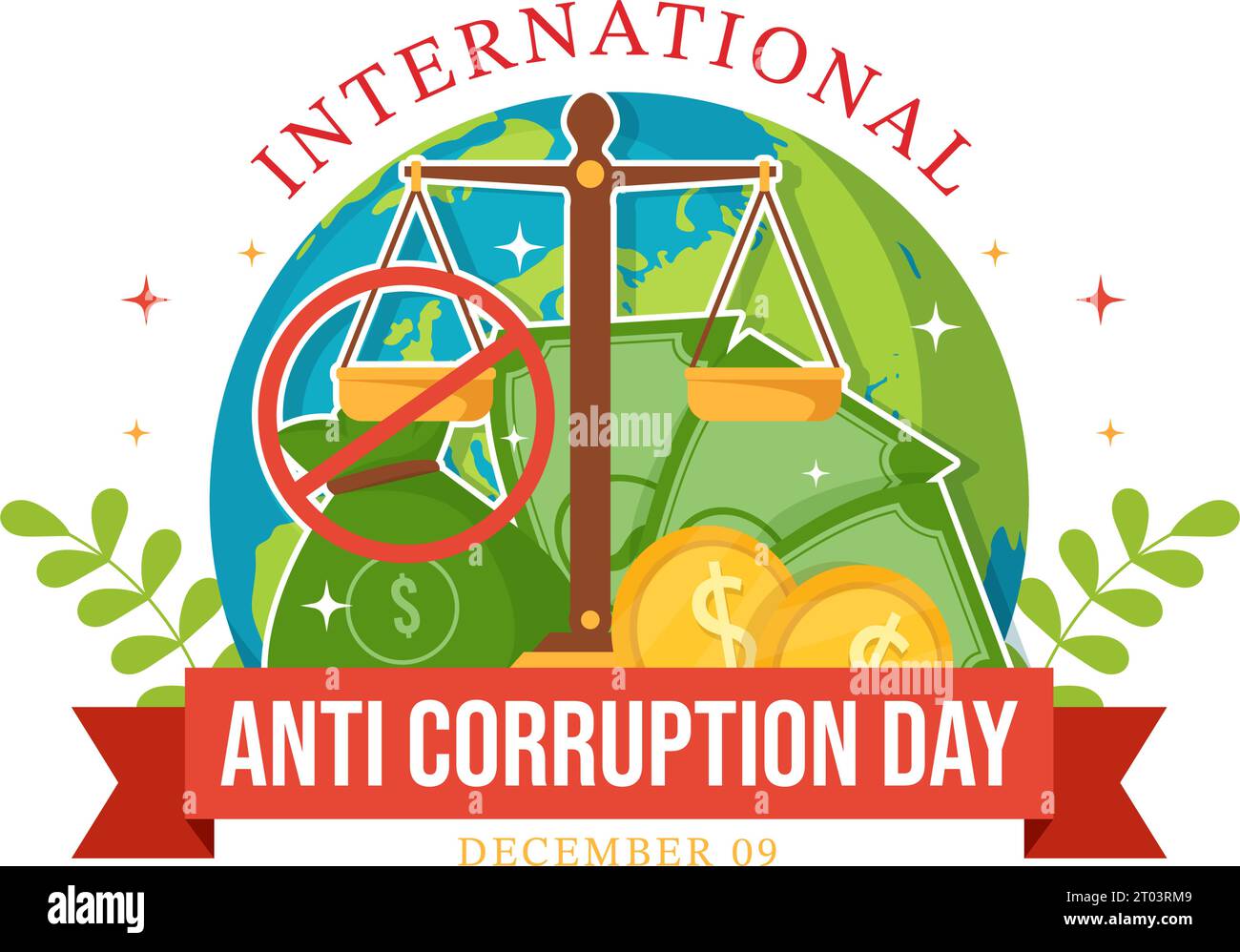 Anti Corruption Day Vector Illustration on 9 December with Stop Give ...