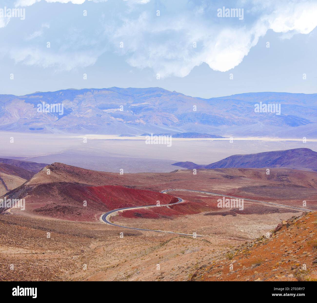 Views of Rainbow Canyon and Panamint Valley via Father Crowley Vista Point. Death Valley ...