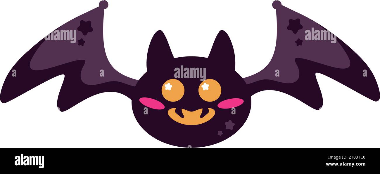 halloween kawaii bat Stock Vector Image & Art - Alamy