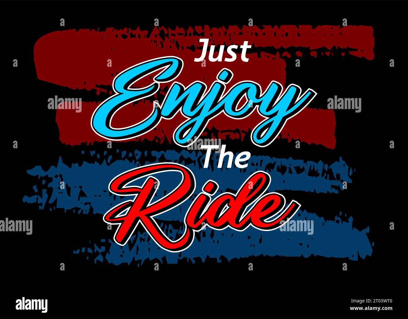 Just enjoy the ride, Short phrases motivational Hand drawn design Stock ...