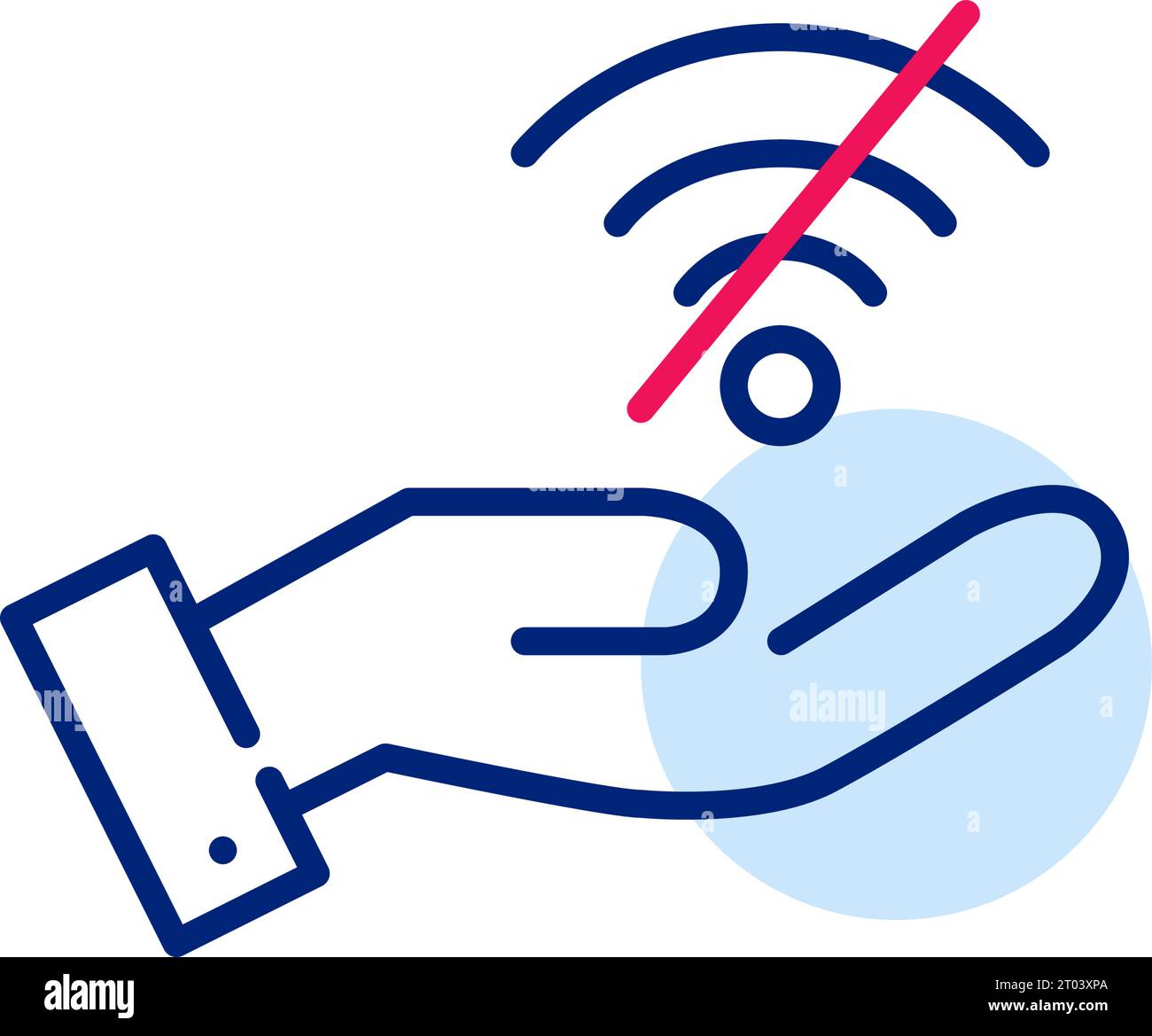 Hand and no wifi symbol. Pixel perfect icon Stock Vector Image & Art ...