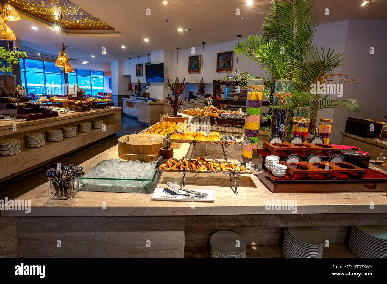 Pao’s Sapa Hotel - September 11, 2023: View the restaurant interior of ...