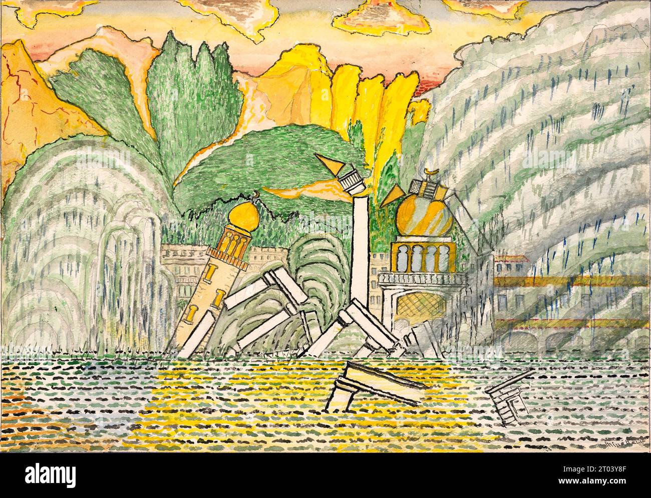 Destruction of Atlantis by the American artist Peter Minchell, circa ...