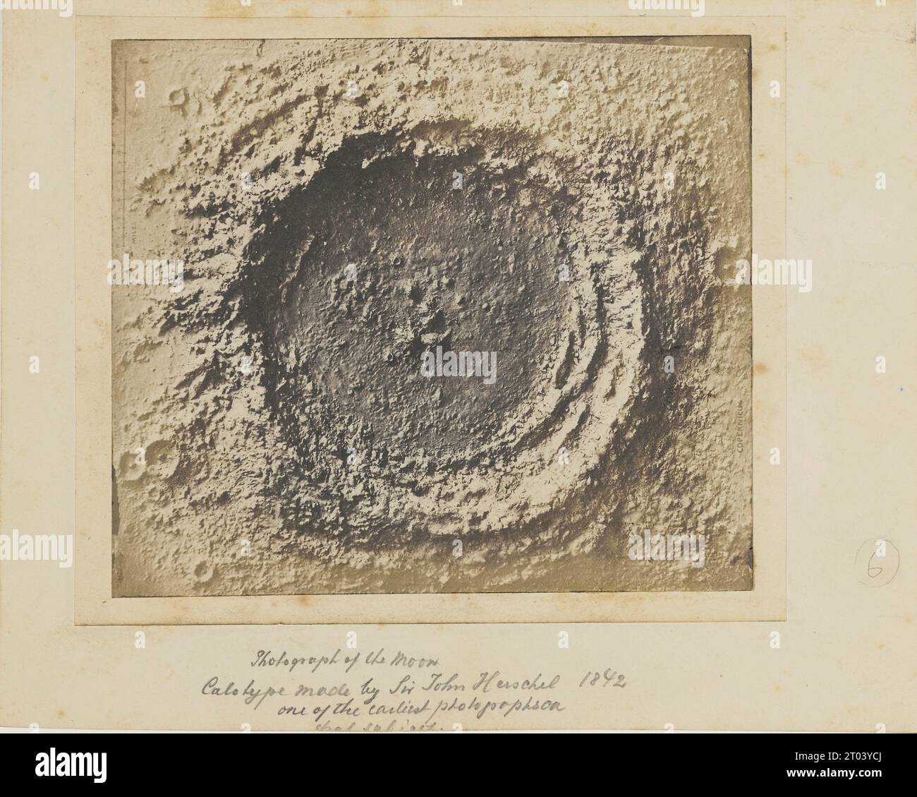 Lunar crater model, 1850s. The crater is labelled as the Copernicus ...