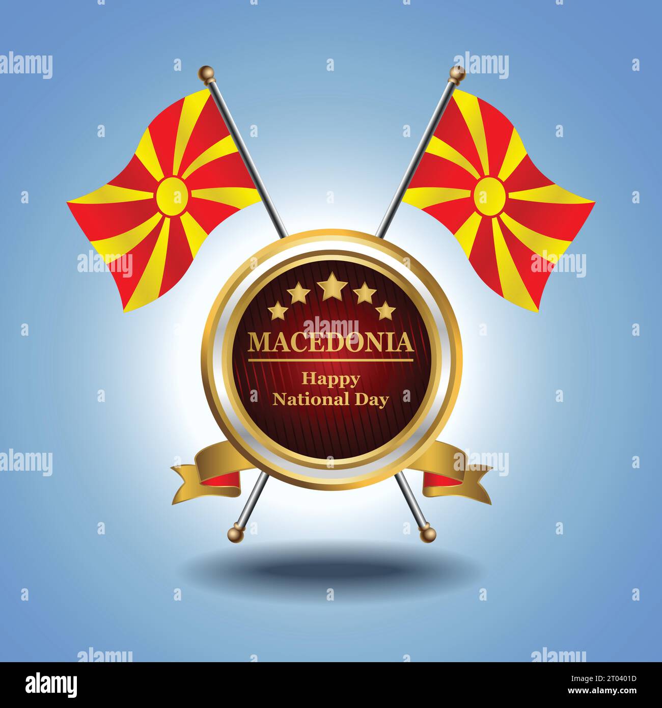 National flag macedonia on Stock Vector Images - Alamy