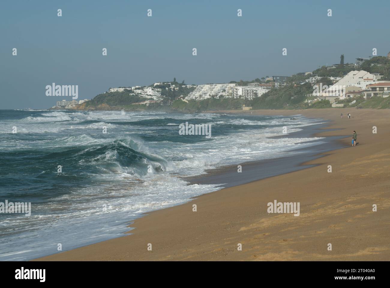 Beach landscape, Shakas Rock, seaside vacation destination, KwaZulu ...