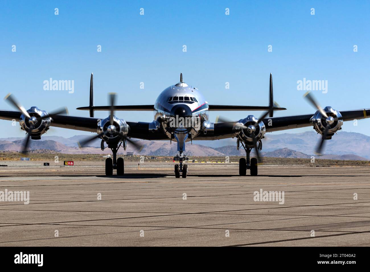 Lockheed C-121A Constellation N422NA taxis on the Stead Ramp. Serial ...