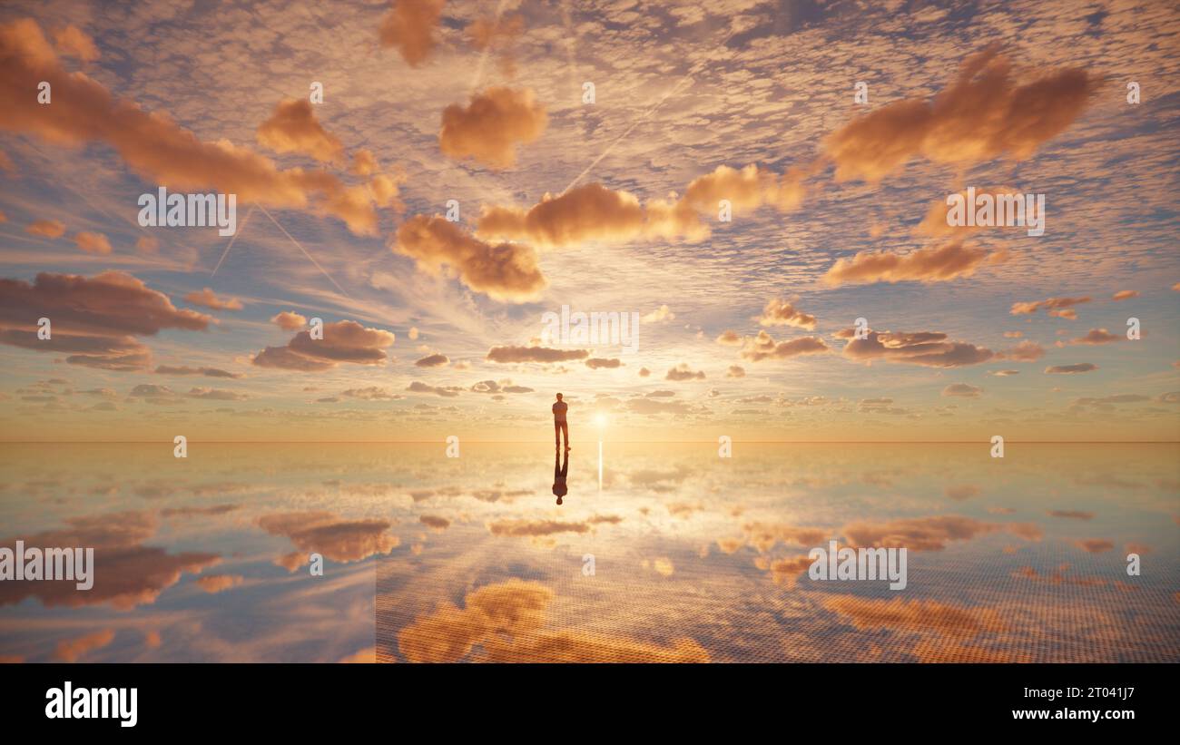 Sun set art made by Sketch Up rendered with enscape. Salar de uyuni ...