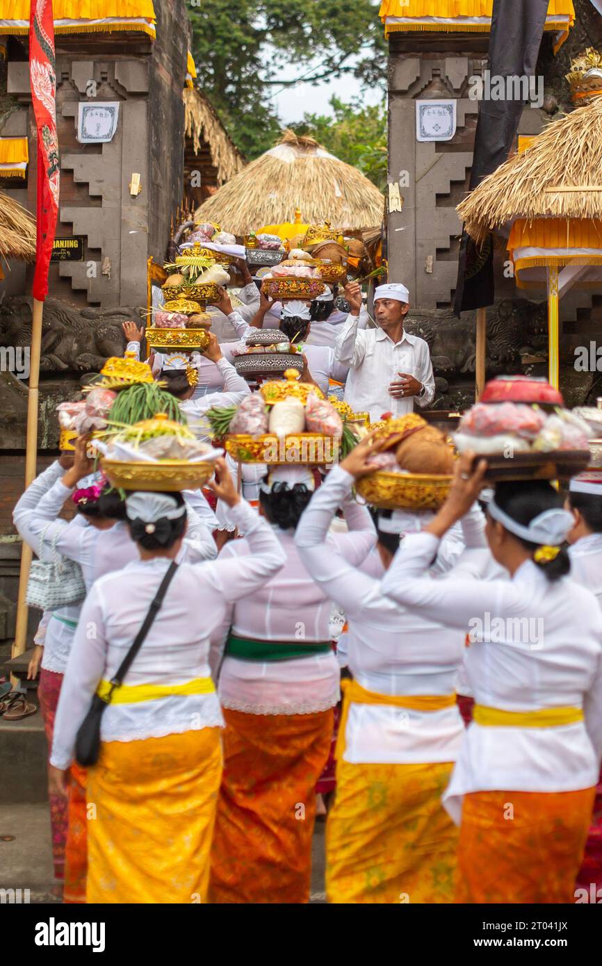 Bali, Indonesia - September 16, 2023: Balinese people being seen at a ...