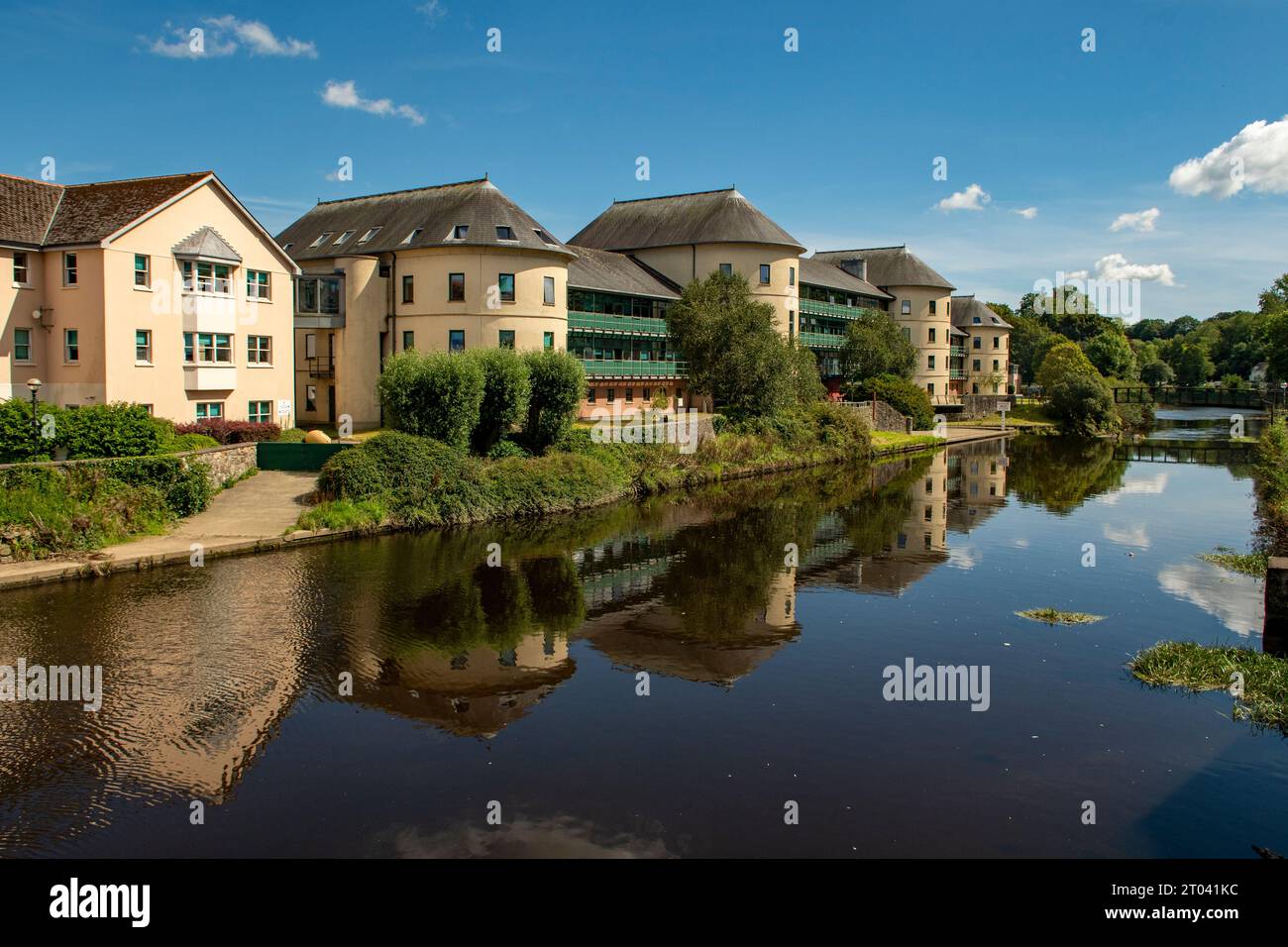 Western Cleddau River, Haverfordwest, Pembrokeshire, Wales Stock Photo ...