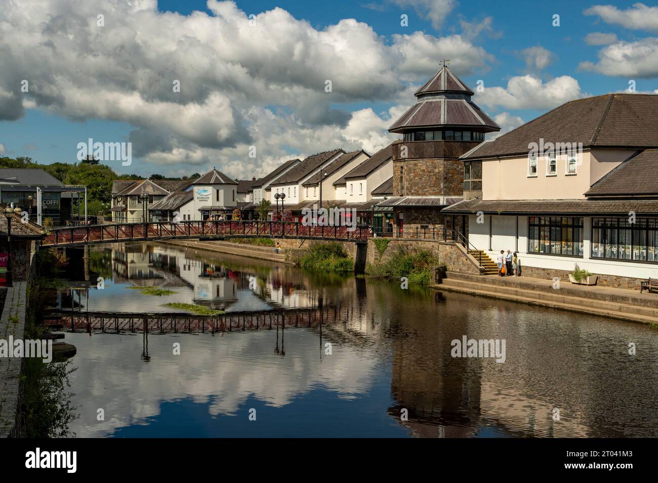 Western Cleddau River, Haverfordwest, Pembrokeshire, Wales Stock Photo ...