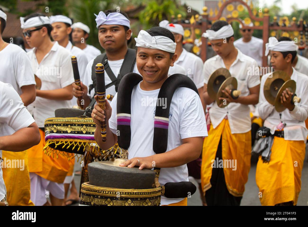 Bali, Indonesia - September 16, 2023: Balinese people being seen at a ...