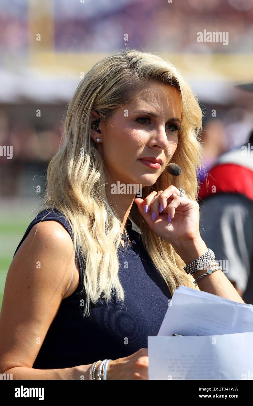 STARKVILLE, MS - SEPTEMBER 16: SEC Network host Laura Rutledge during ...