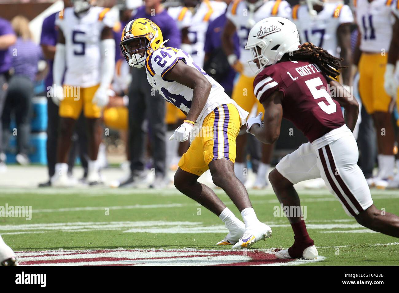 STARKVILLE, MS - SEPTEMBER 16: LSU Tigers cornerback Zy Alexander (24 ...