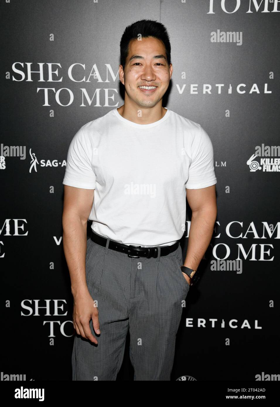 Alex Wong attends a special screening of "She Came to Me" at Metrograph ...