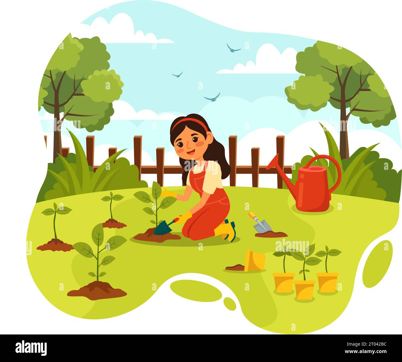 Growing Vegetables Vector Illustration with Harvest, Farming Various ...
