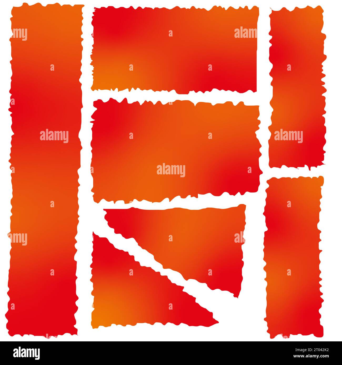 Paper scraps. Ripped papers, torn page pieces and scrapbook note paper ...