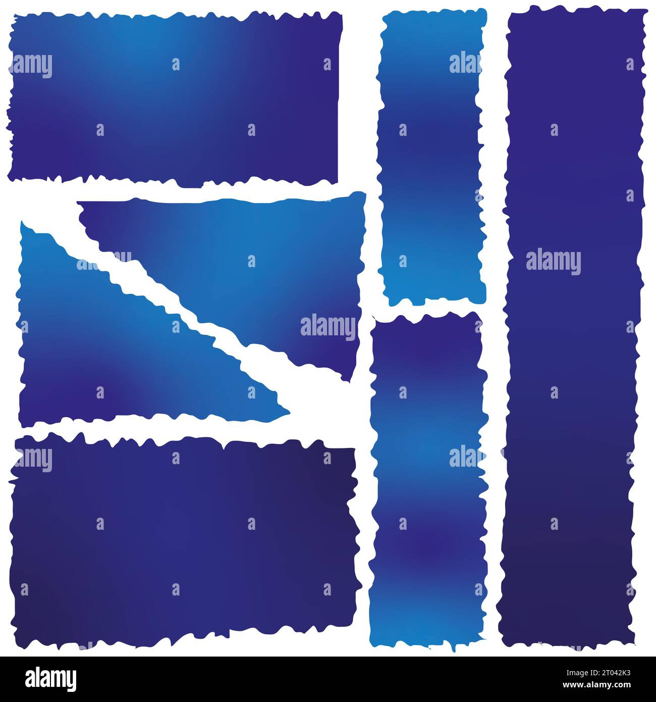 Paper scraps. Ripped papers, torn page pieces and scrapbook note paper ...